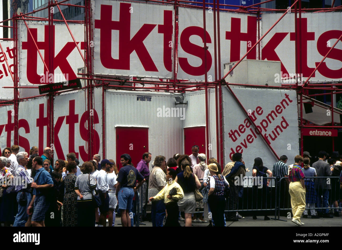USA, New York, New York City. TKTS booth in Times Square Stock Photo ...