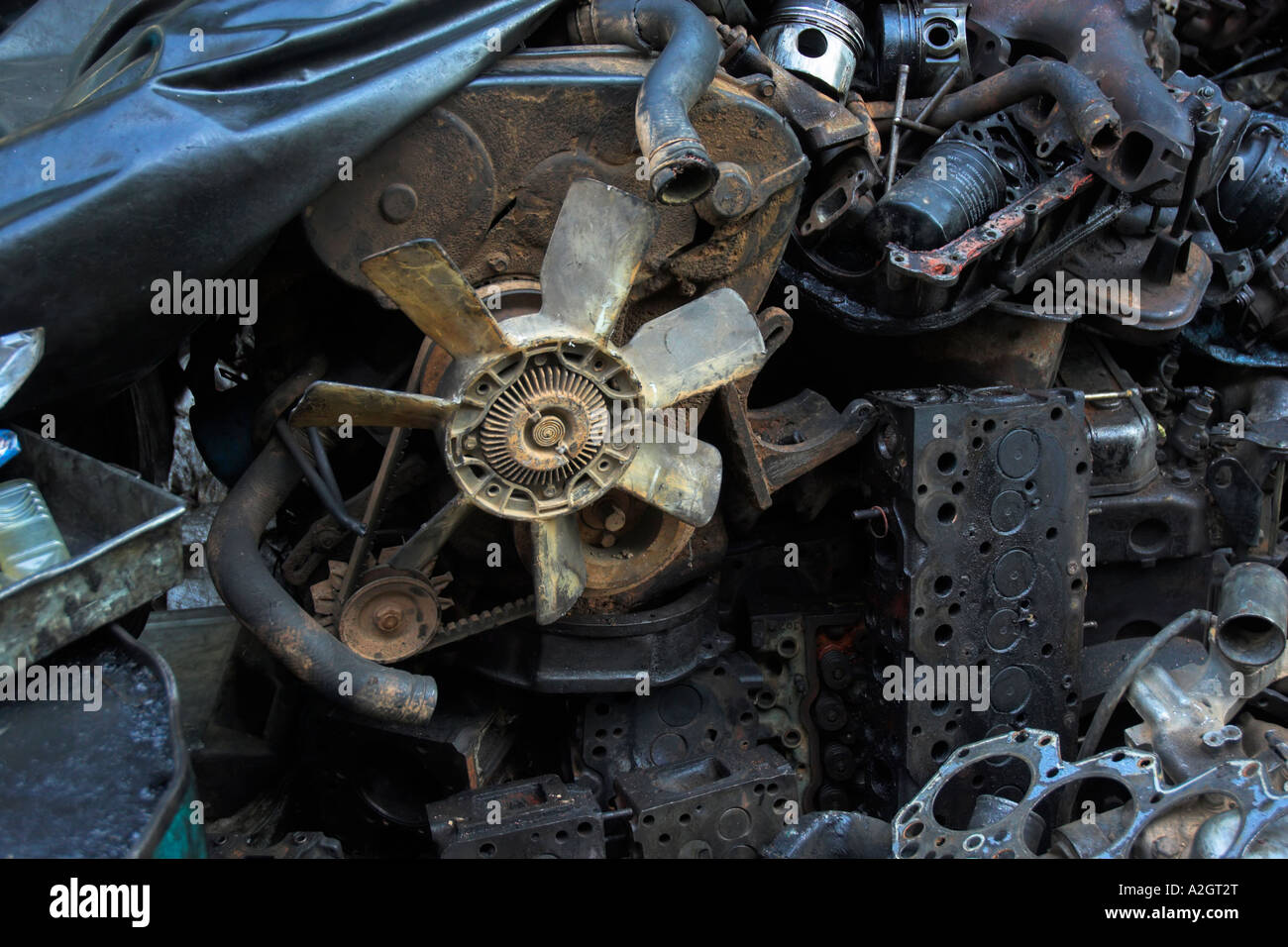 Thailand Bangkok scrap metal deposit at roadside Stock Photo - Alamy