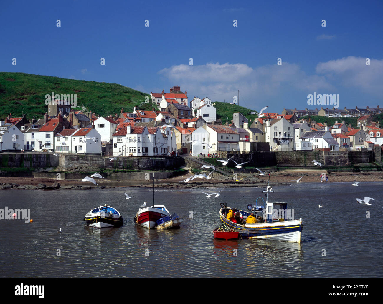 Staithes harbour North Yorkshire Stock Photo - Alamy