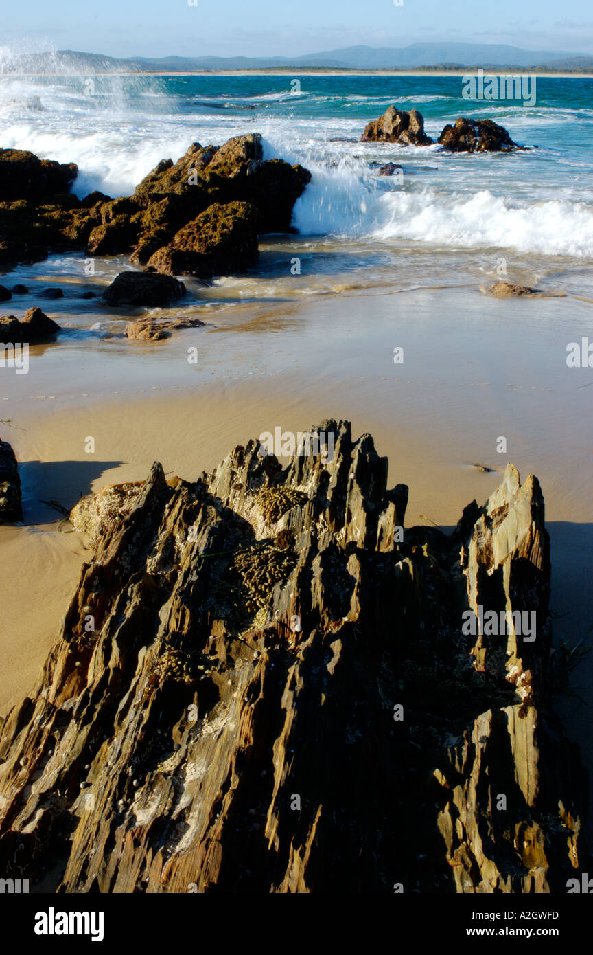 Australia, Victoria, Mallacoota, Rock formations on beach Stock Photo ...