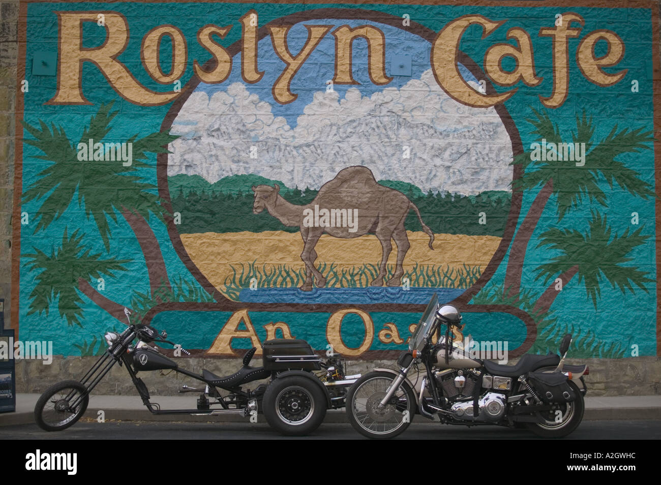 USA, Washington, Roslyn: Site of TV show Northern Exposure, Roslyn Cafe ...