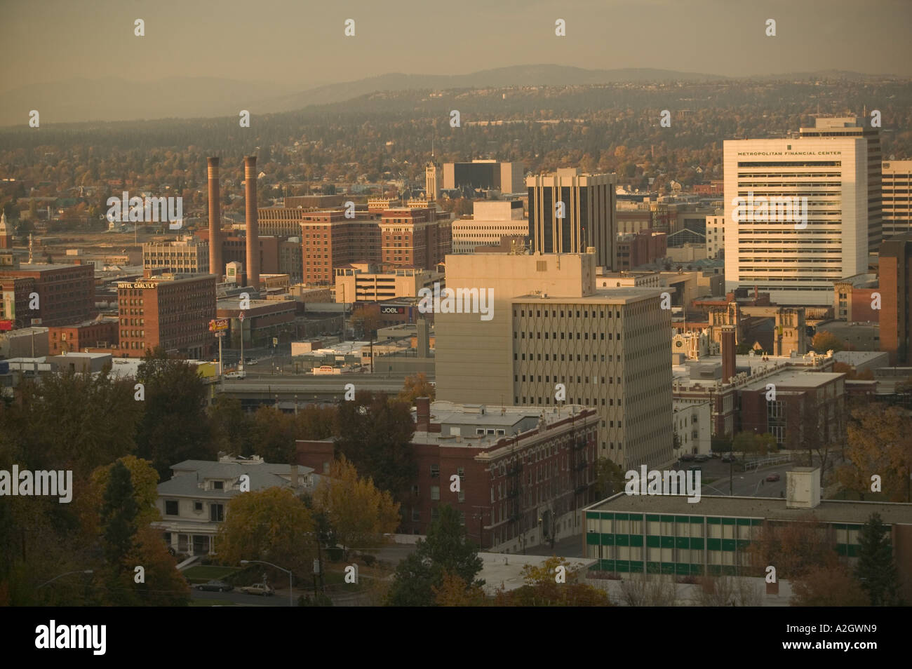 Spokane washington city skyline view hi-res stock photography and ...