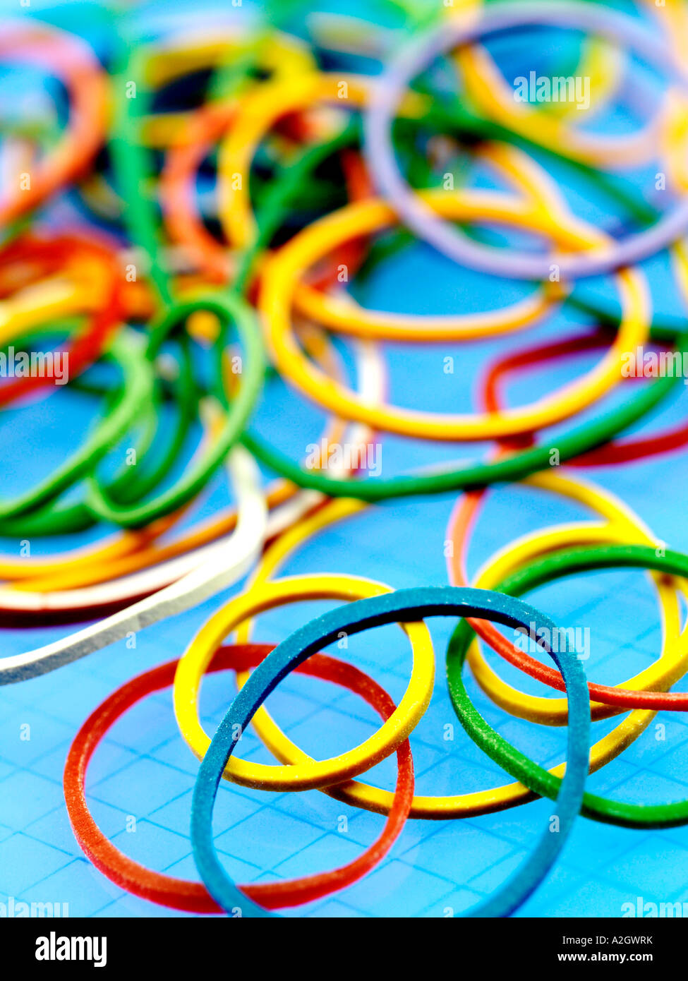Coloured Elastic Bands Stock Photo - Alamy