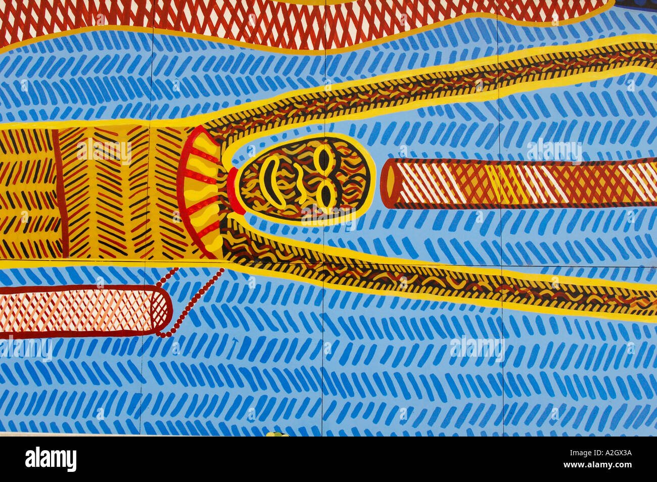 Australian Art, Adelaide Festival Centre, Aboriginal mosaic Stock Photo ...