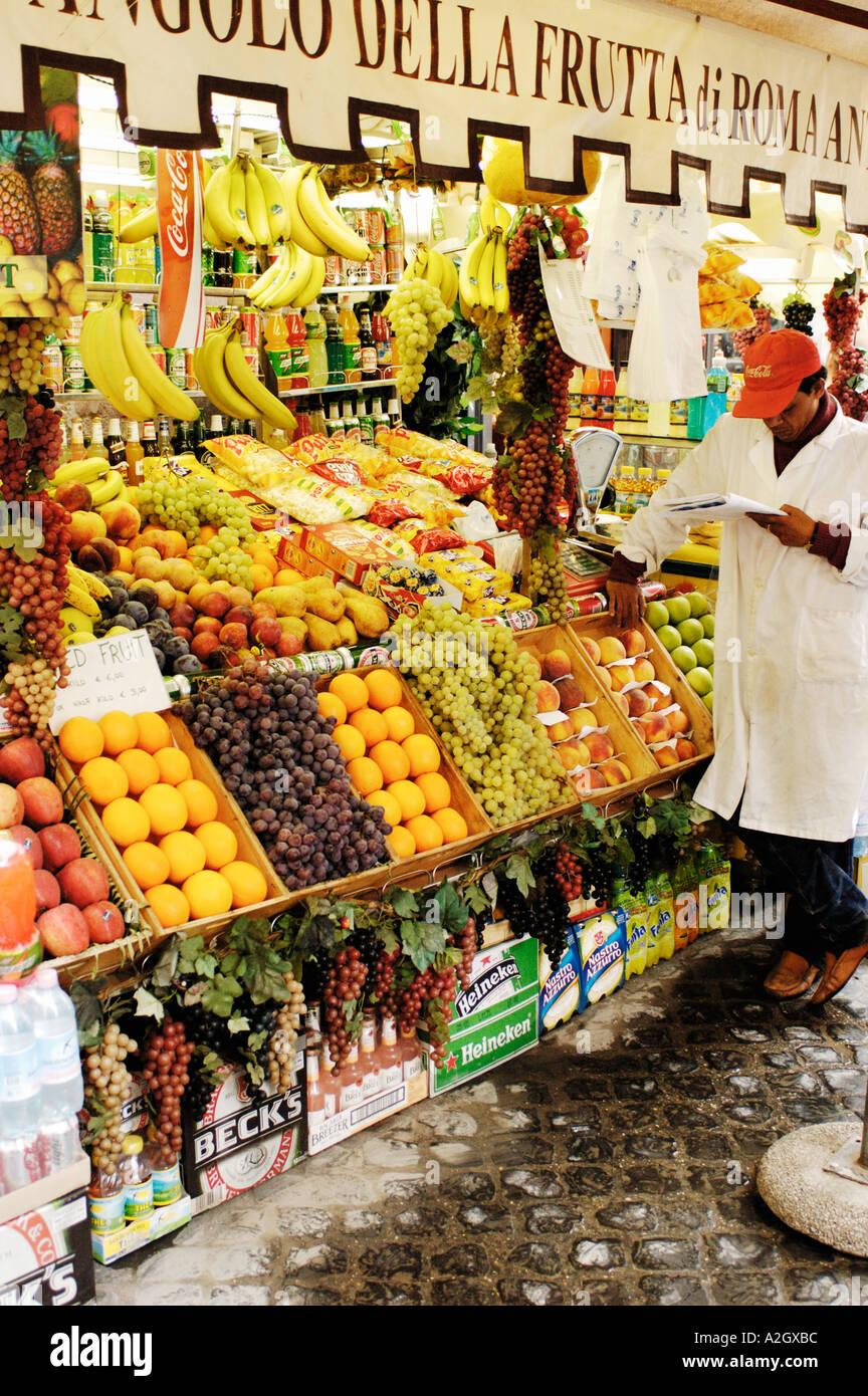 Italy, Rome, Food Stand Stock Photo - Alamy