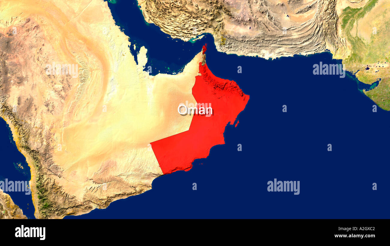 Map satellite geography oman hi-res stock photography and images - Alamy