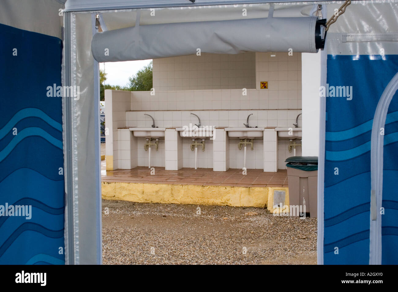 Wet weather camping Stock Photo - Alamy