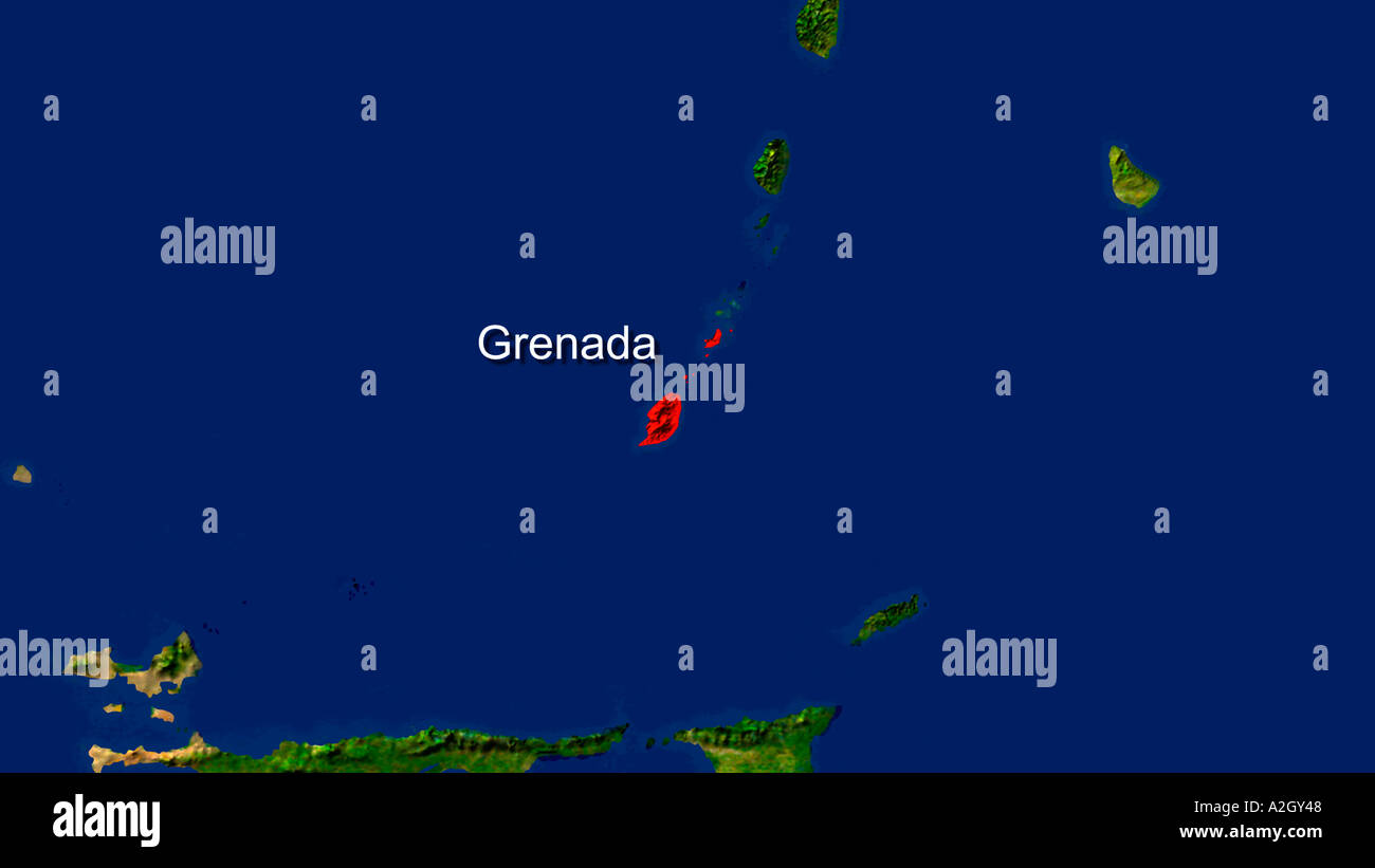 Grenada map hi-res stock photography and images - Alamy