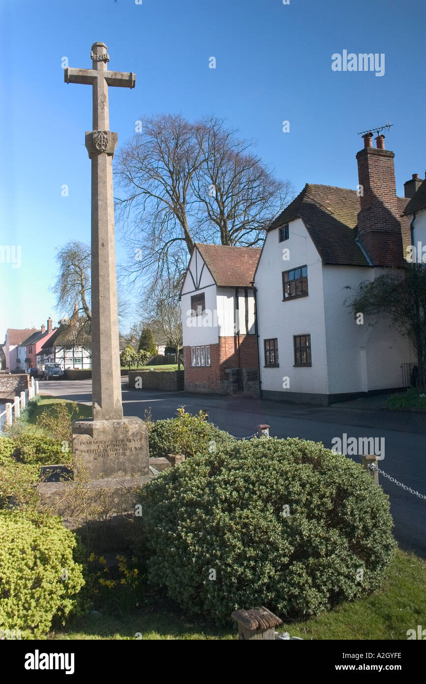 War Memorial by the River Meon at East Meon Hampshire Stock Photo - Alamy