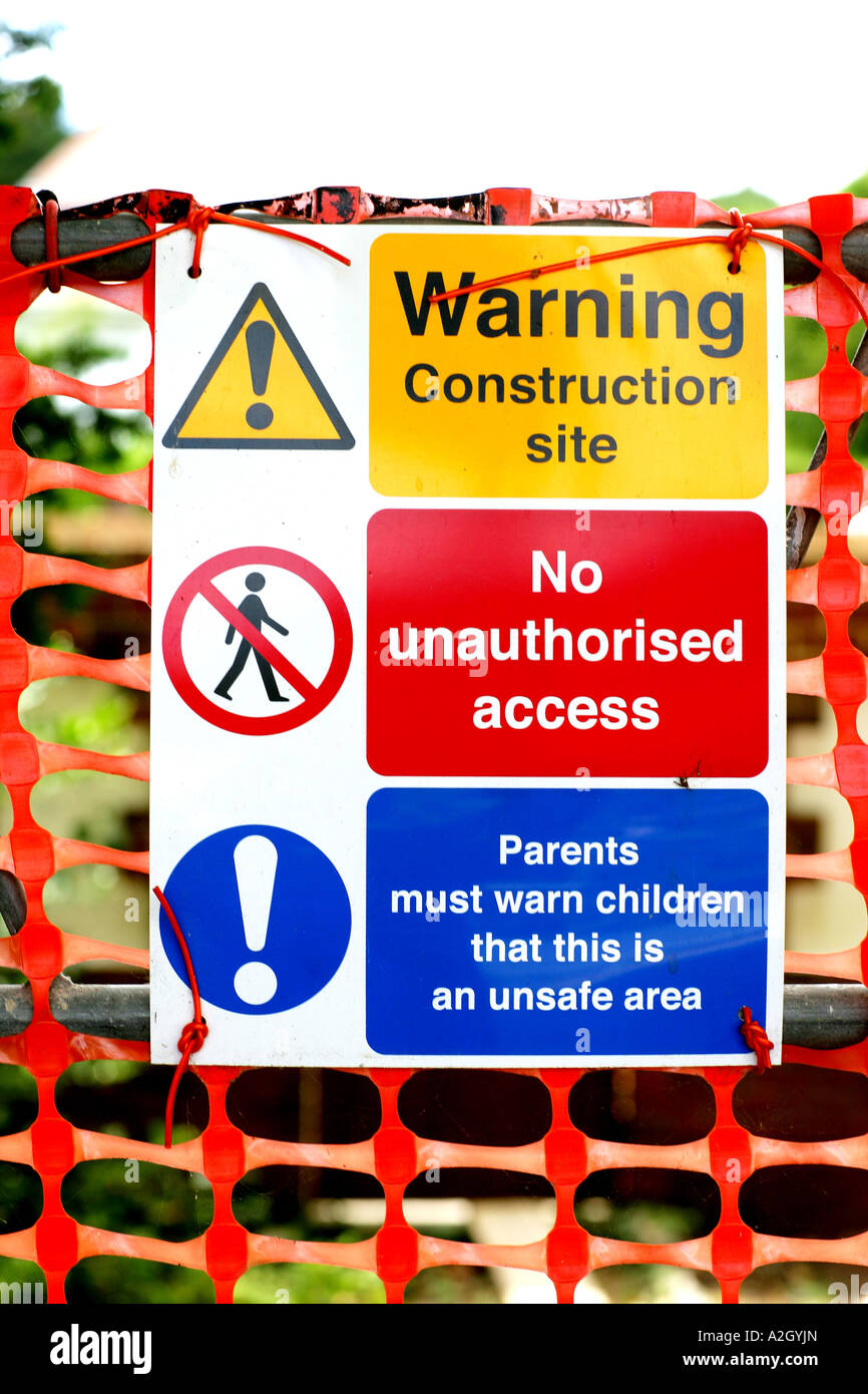 Health and Safety Warning Sign Stock Photo - Alamy