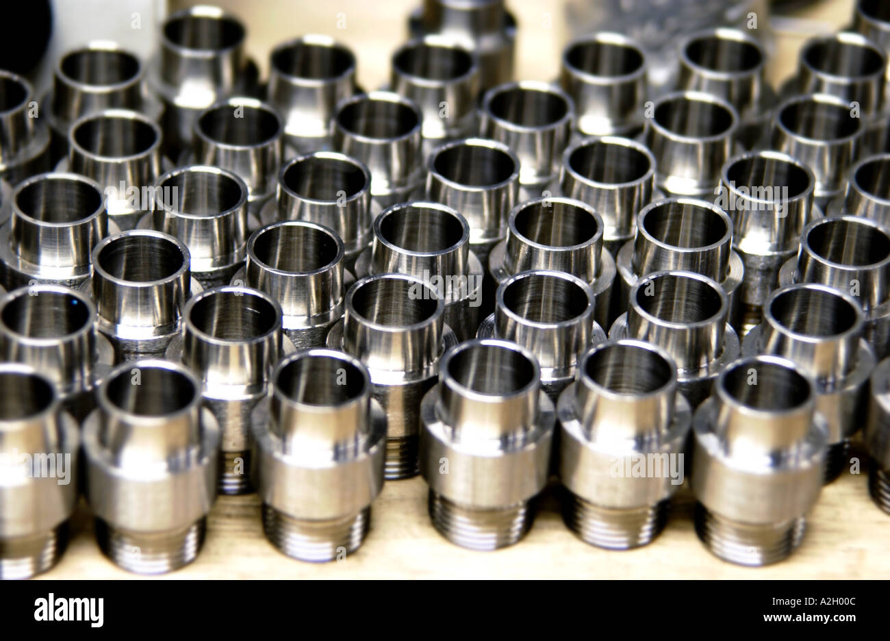 Metal fittings in factory Stock Photo - Alamy