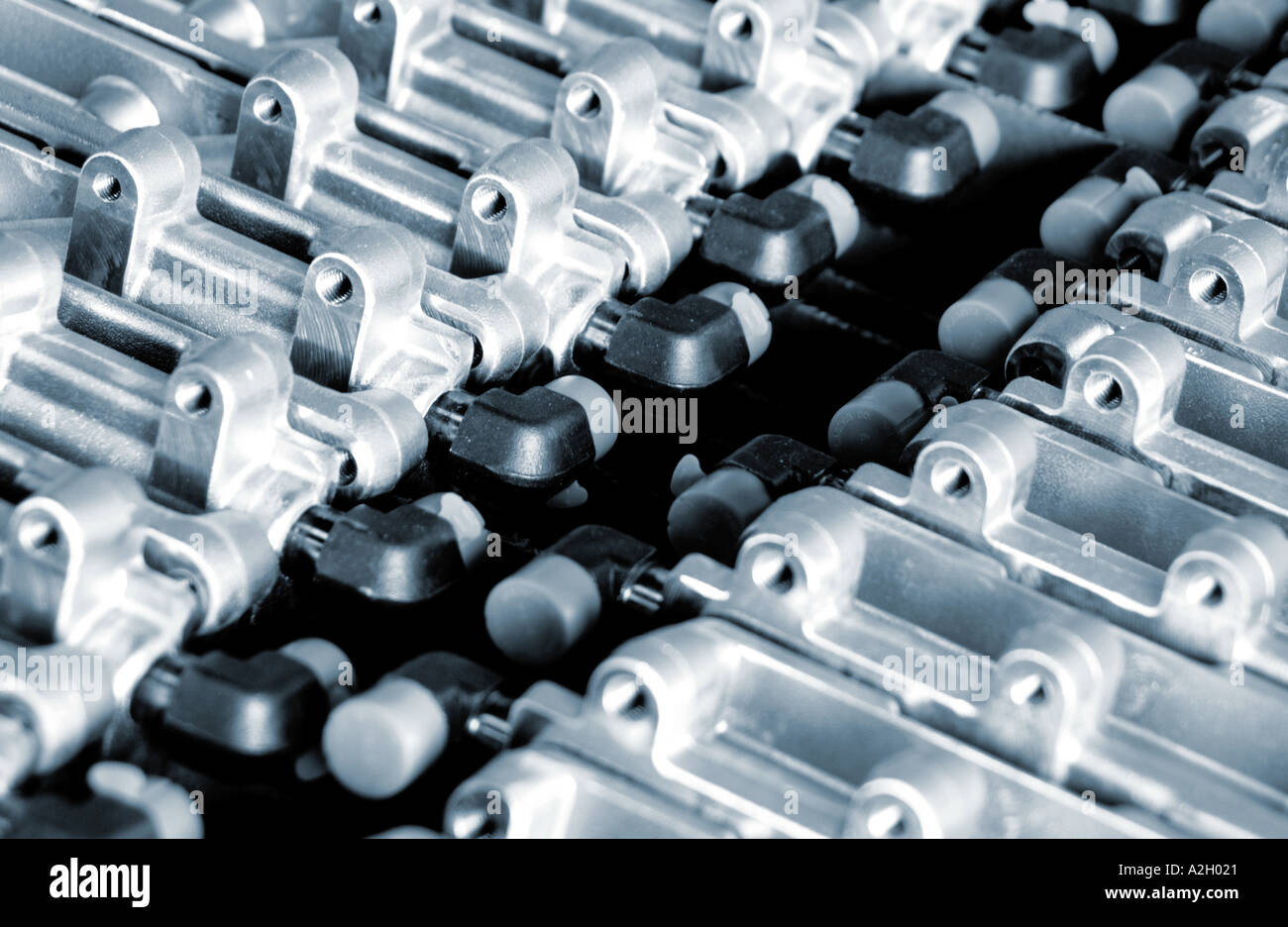 Industrial metal parts pattern Stock Photo - Alamy