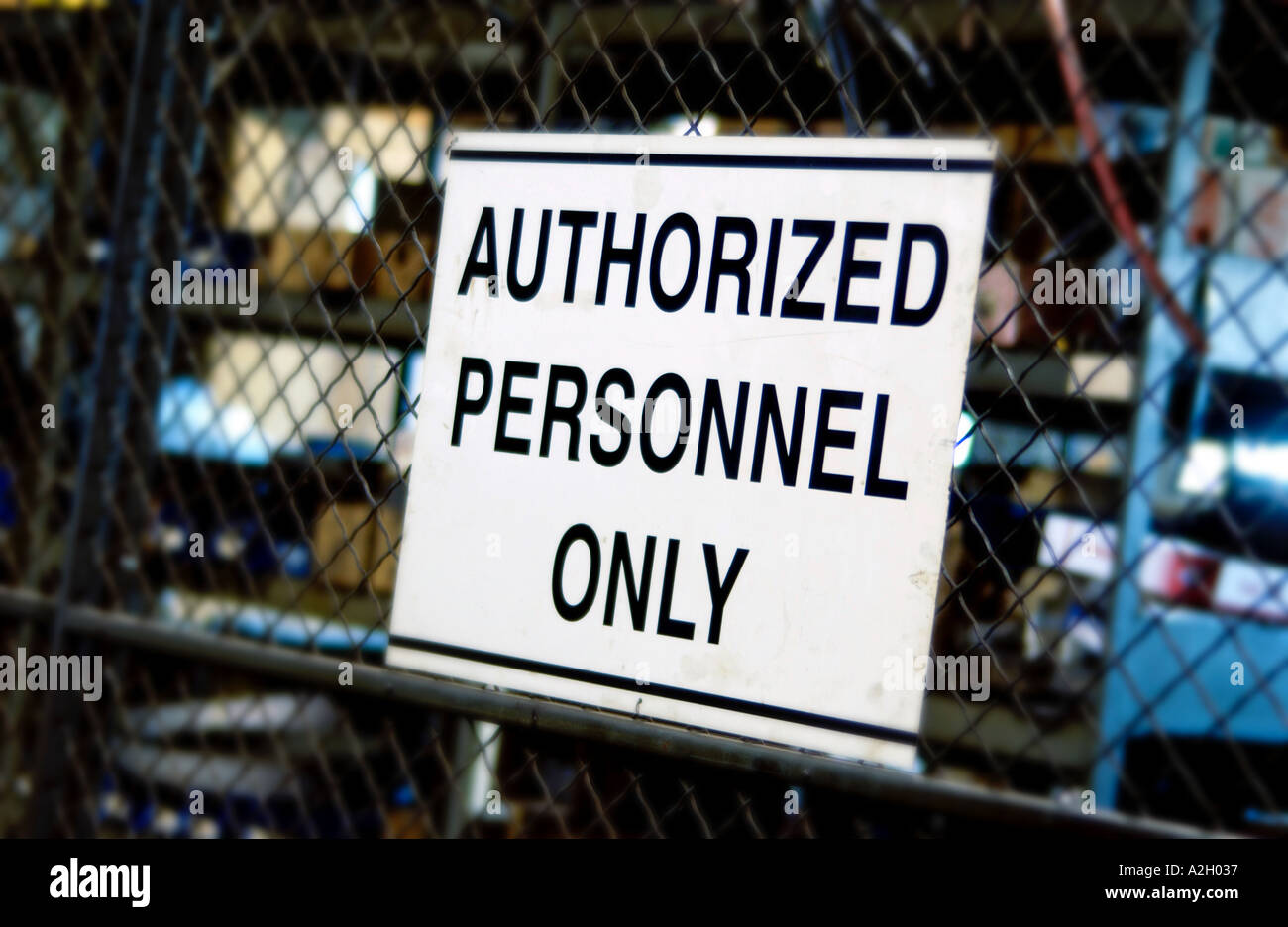 Authorized personnel only sign Stock Photo - Alamy