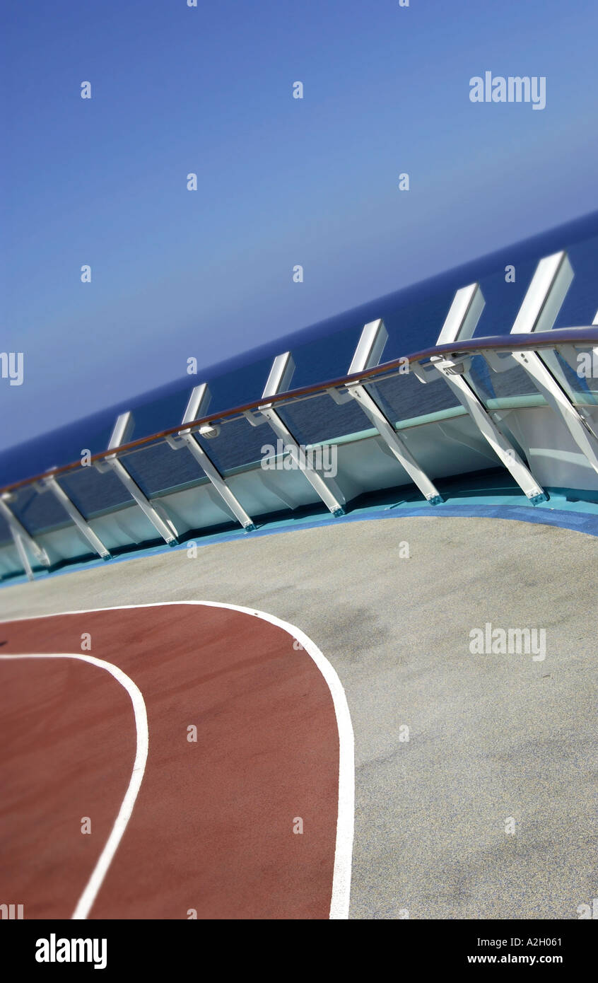 Track on cruise ship Stock Photo - Alamy