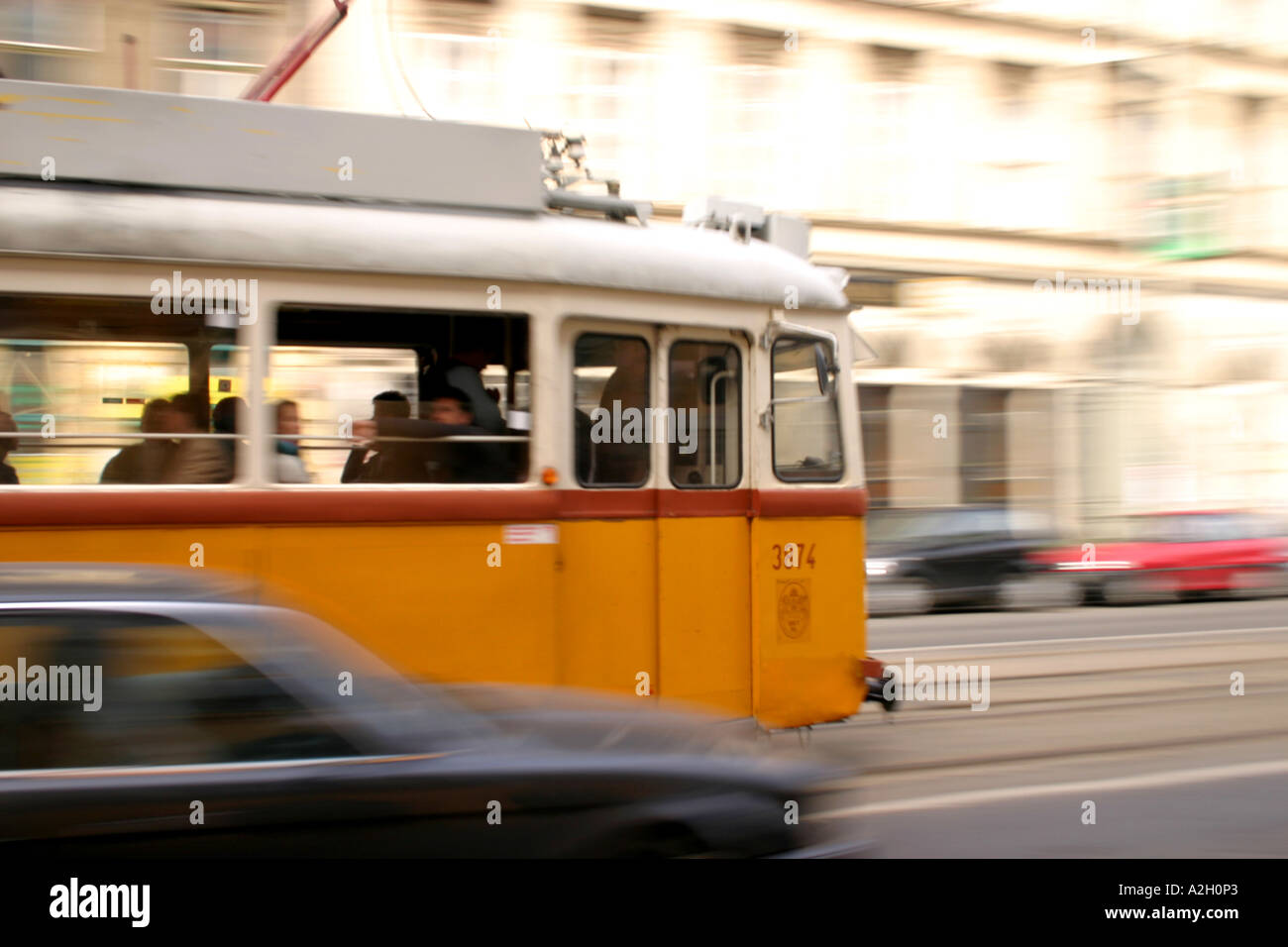 Trams in Budapest in Hungary Eastern Europe Stock Photo - Alamy