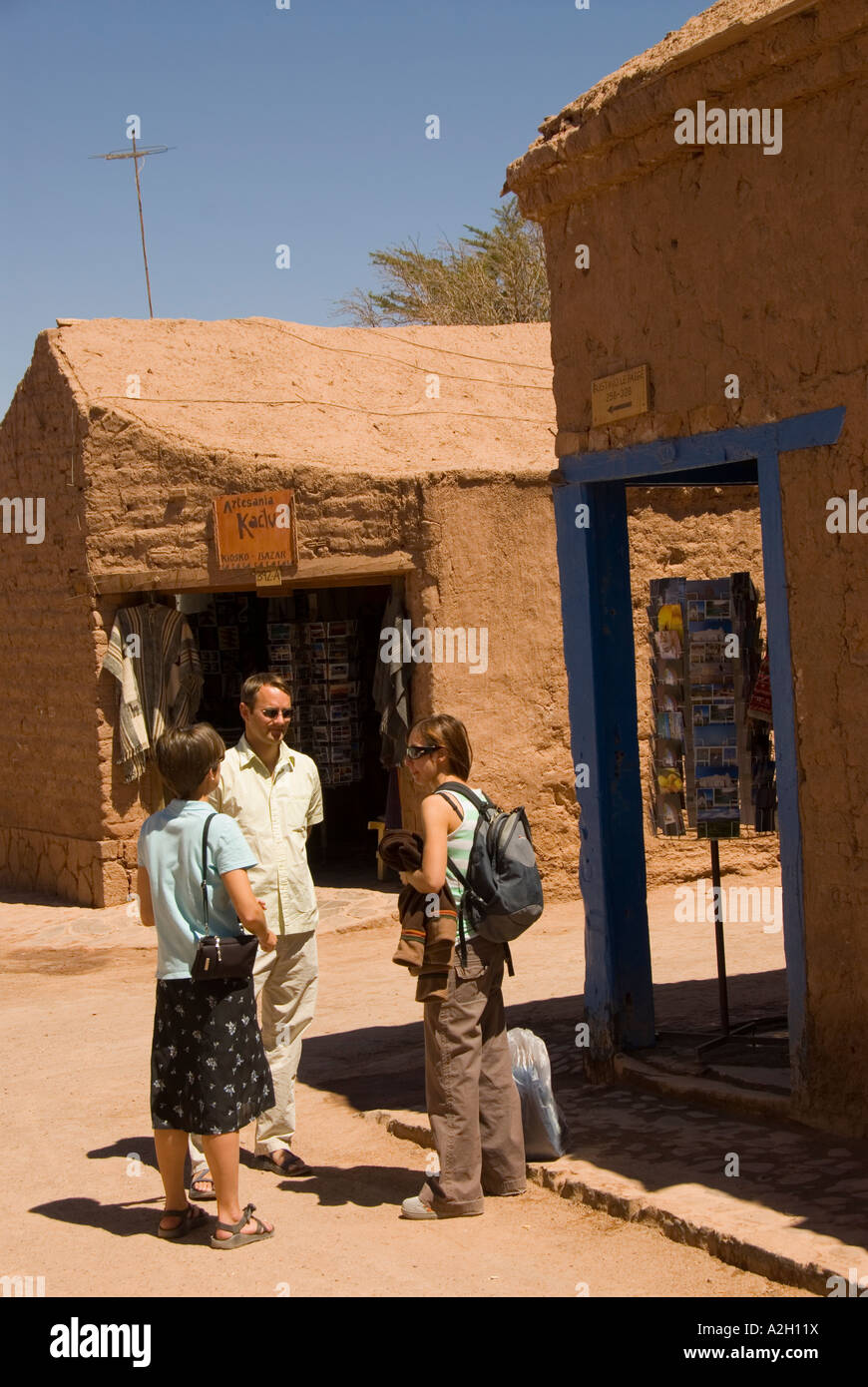 Chile Atacama Desert san pedro de atacama town tourists Stock Photo - Alamy