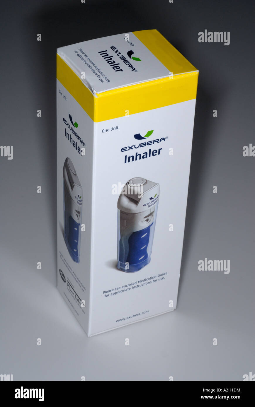 Exubera diabetes delivery device for inhaled insulin Stock Photo - Alamy