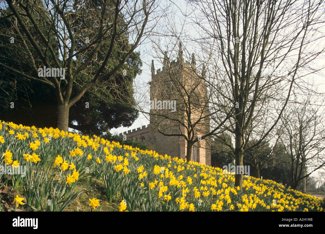 St bertolines church barthomley hi-res stock photography and images - Alamy