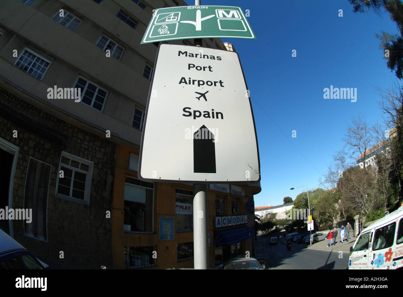 sunshine gibraltar blue sky spain espana british sovereignty horizontal ...
