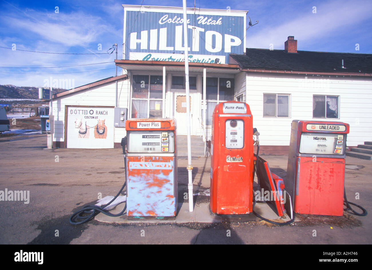 Rural gas station Utah 2002 Stock Photo - Alamy