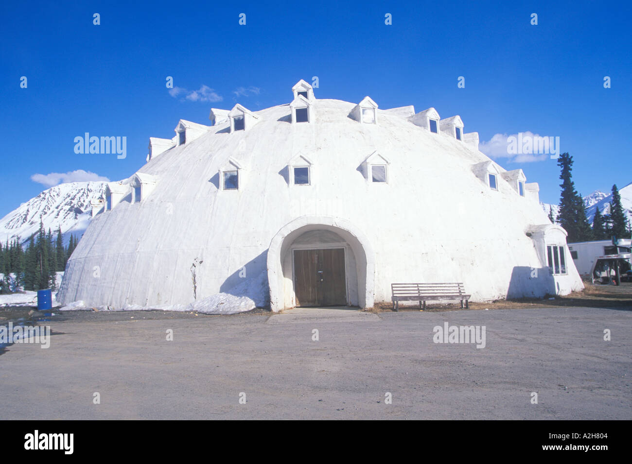 Concrete Igloo Route 3 Alaska 2002 Stock Photo - Alamy