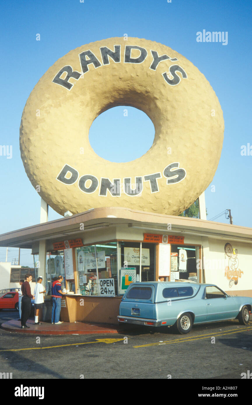 Giant cement donut Los Angeles California 2002 Stock Photo - Alamy