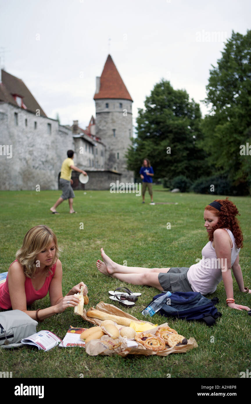 City Walls Lower old town Tallinn Estonia model released 475 478 Stock ...