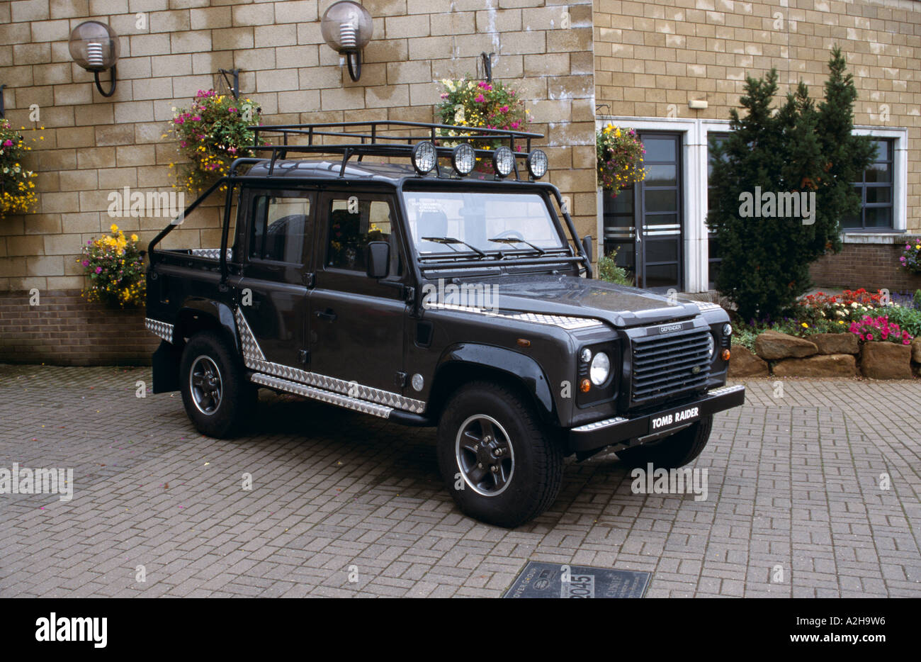 Land Rover Tomb Raider. 1 of 3 used in the film Tomb Raider Stock Photo ...