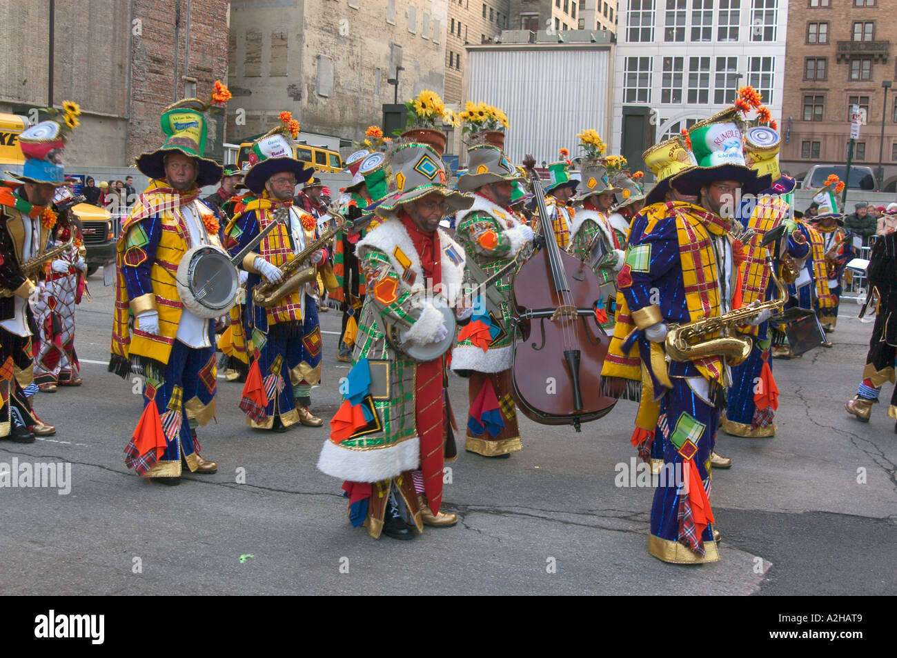 String band with sunflower, Mummers Parade, Philadelphia , Pennsylvania ...
