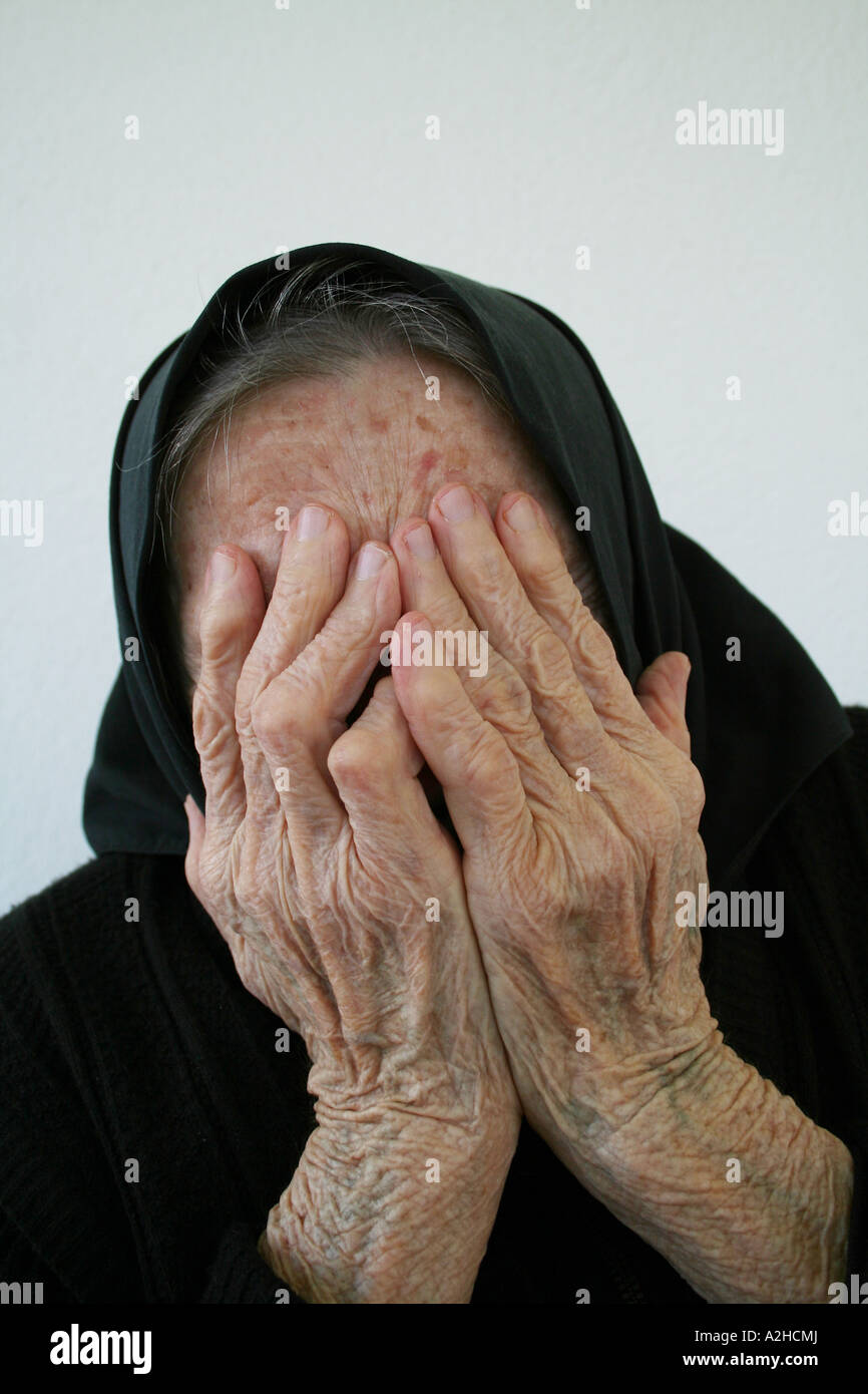 Old Lady Crying High Resolution Stock Photography and Images - Alamy
