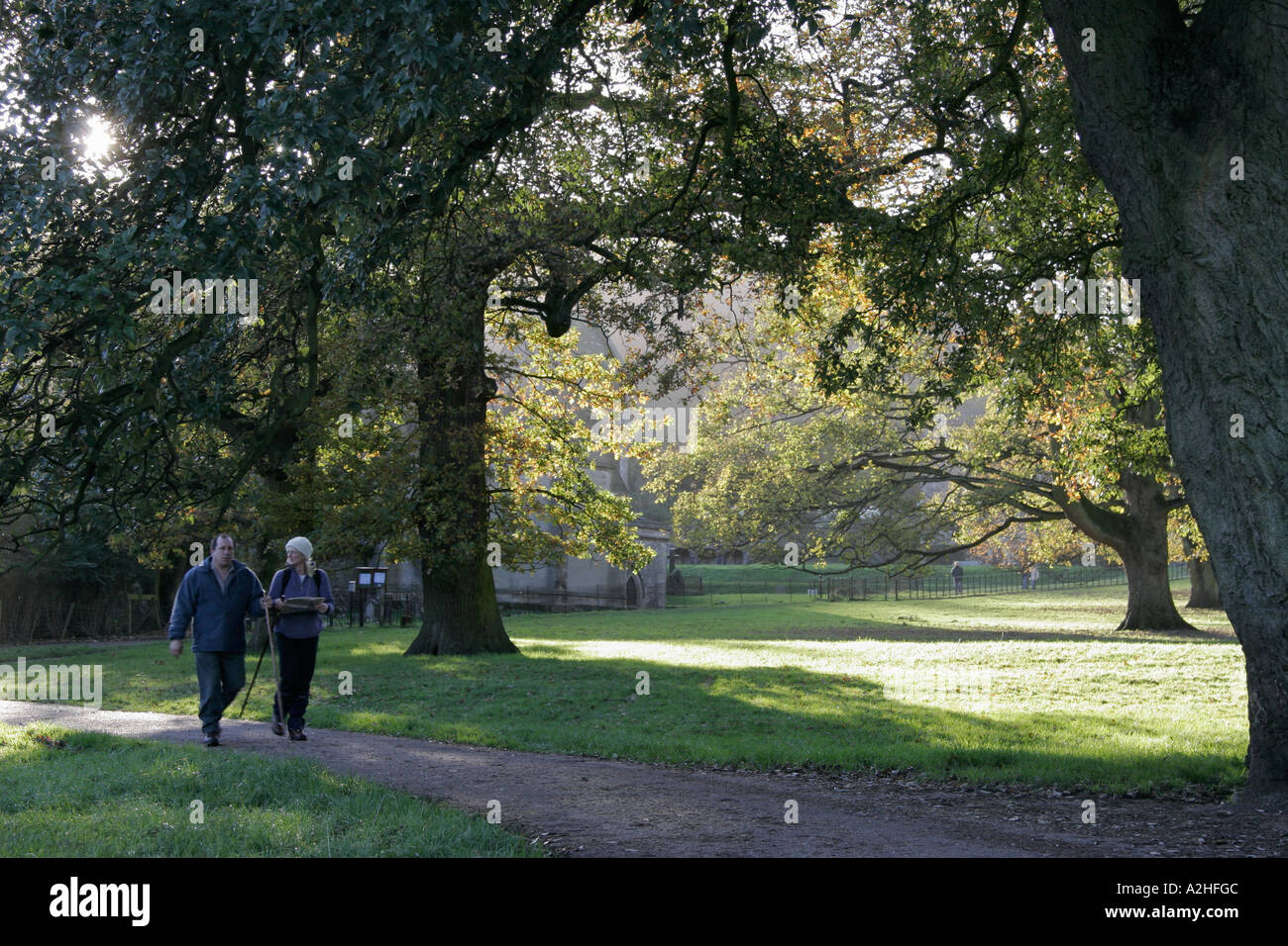 In the grounds of Ilam Hall, Ilam, Staffordshire, Peak District ...