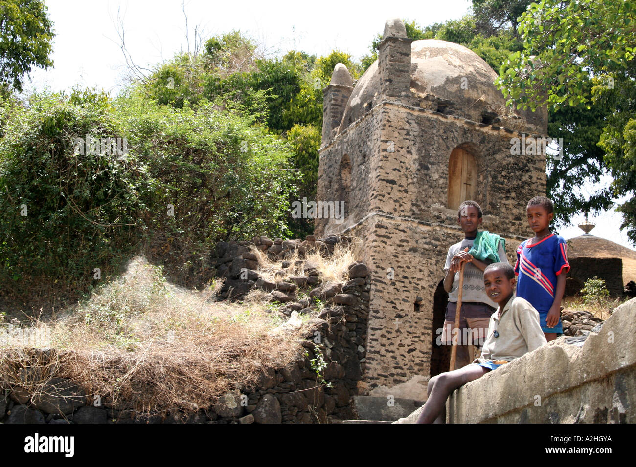 The dock at Narga Selassie, one of the island Monasteries in Lake Tana ...