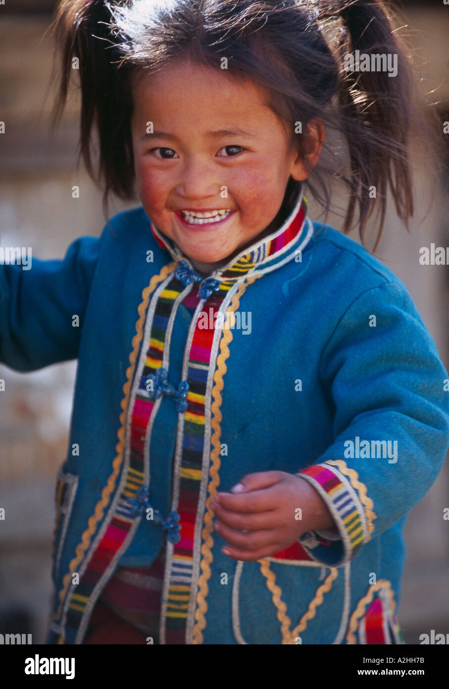 Tibetan child Zhongdian Yunnan Province China Stock Photo - Alamy