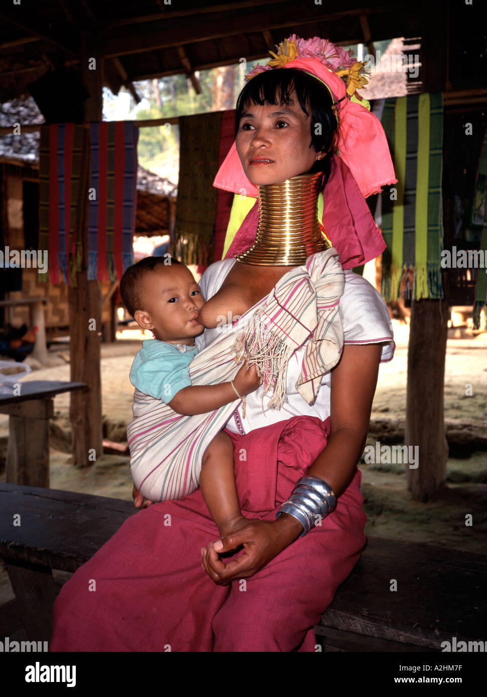 Thailand Mae Hong Son area Nai Soi Padaung Longneck Karen refugee ...