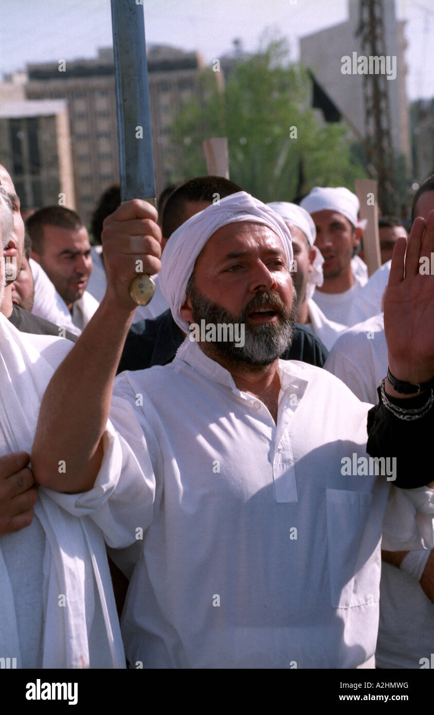 Shii Muslim holding sword on the 10th of Muharram Stock Photo - Alamy