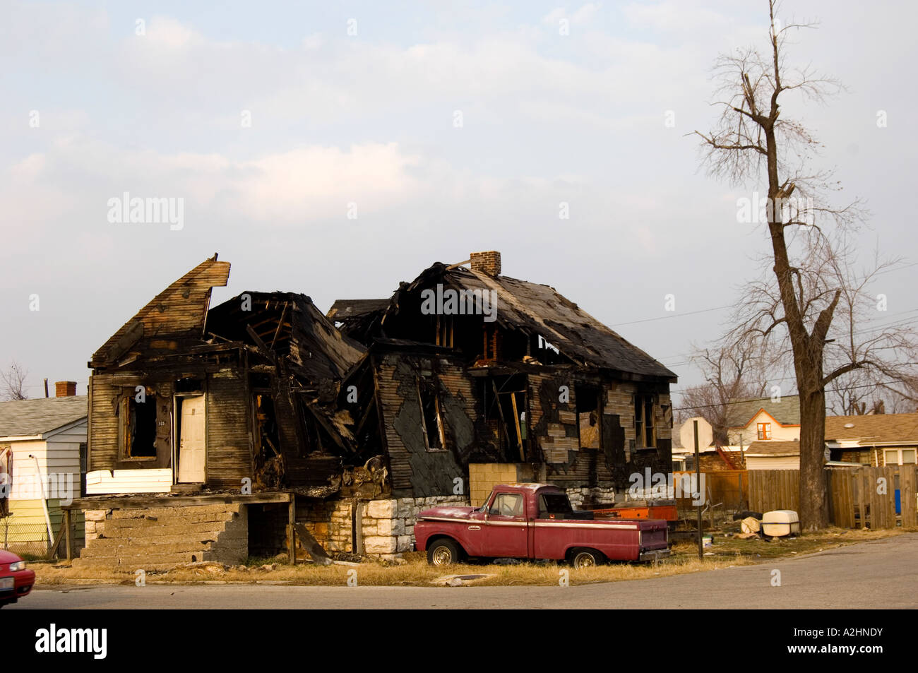 Ashes of a house Stock Photo - Alamy