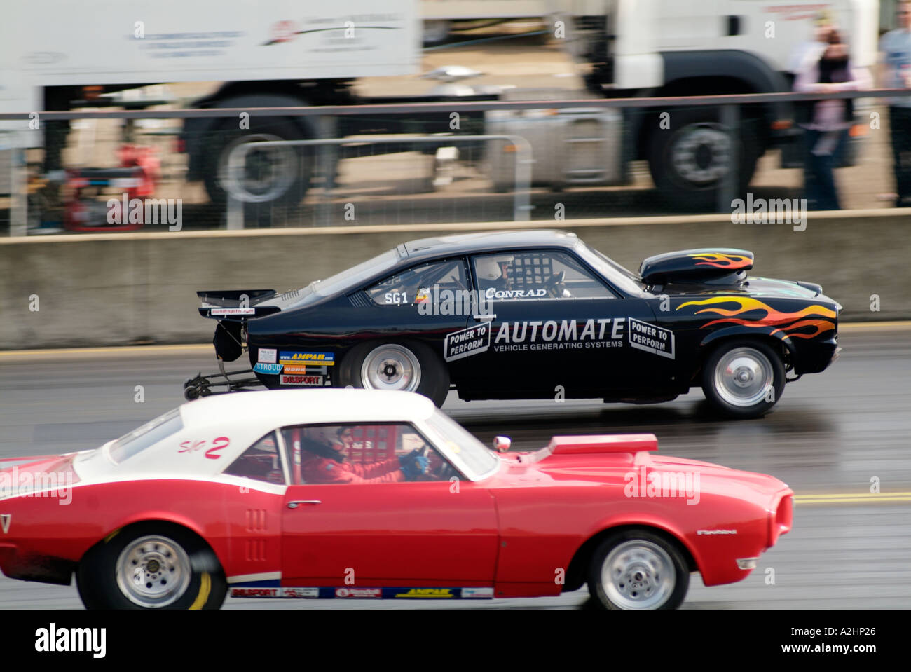 drag car racing up the dragstrip accelerate speed fast grip dragster ...