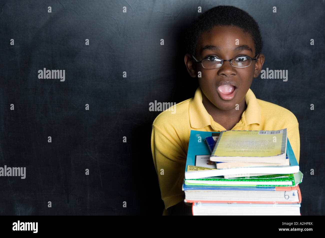 Frustrated young student in classroom Stock Photo - Alamy