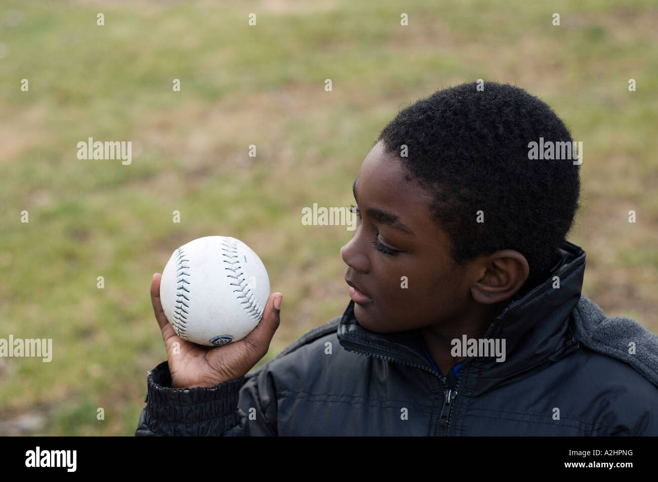 Young boy with baseball Stock Photo - Alamy