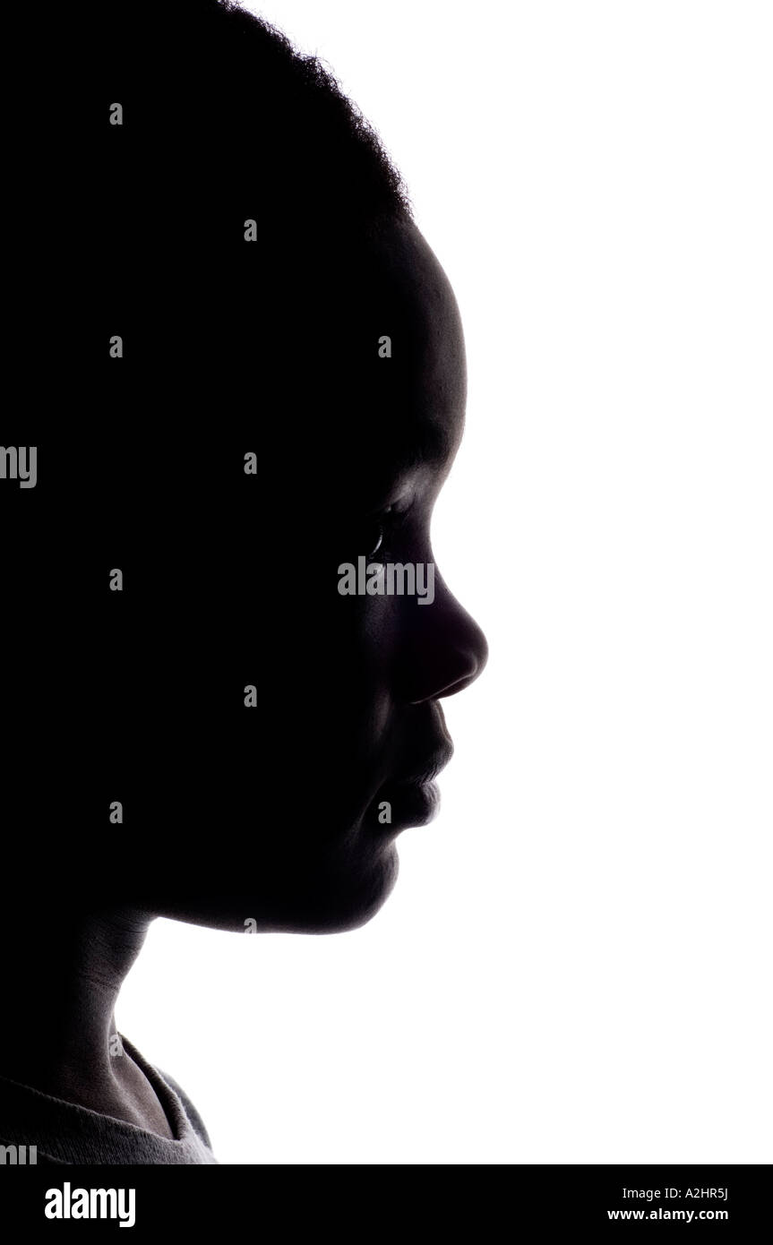 Profile of a young kid Stock Photo - Alamy