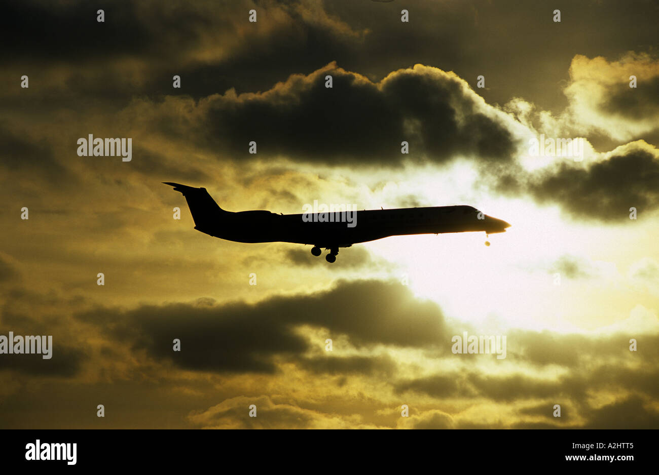 British Airways Embraer 145 landing at Birmingham International Airport ...
