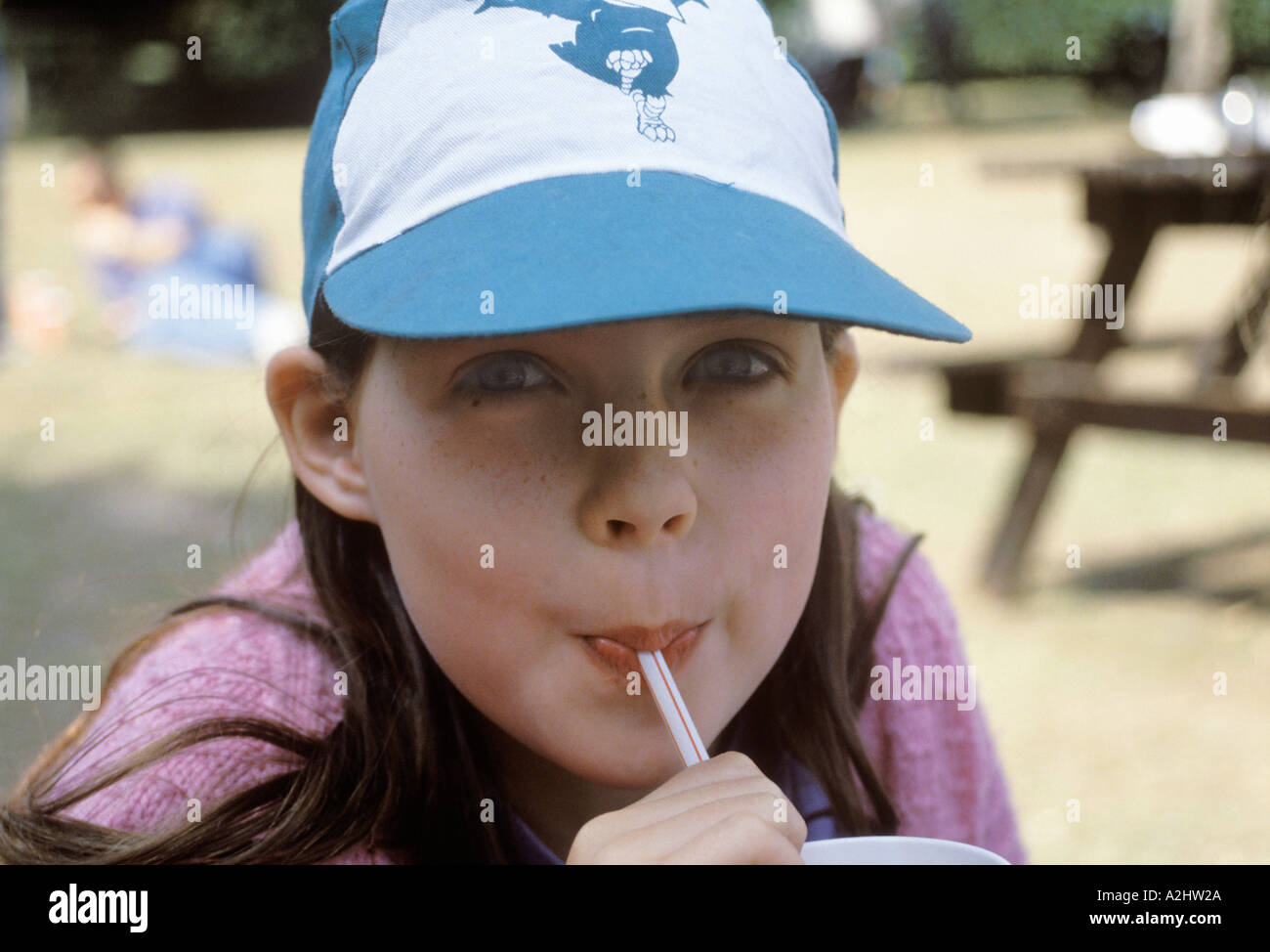 Girl slurping straw hi-res stock photography and images - Alamy