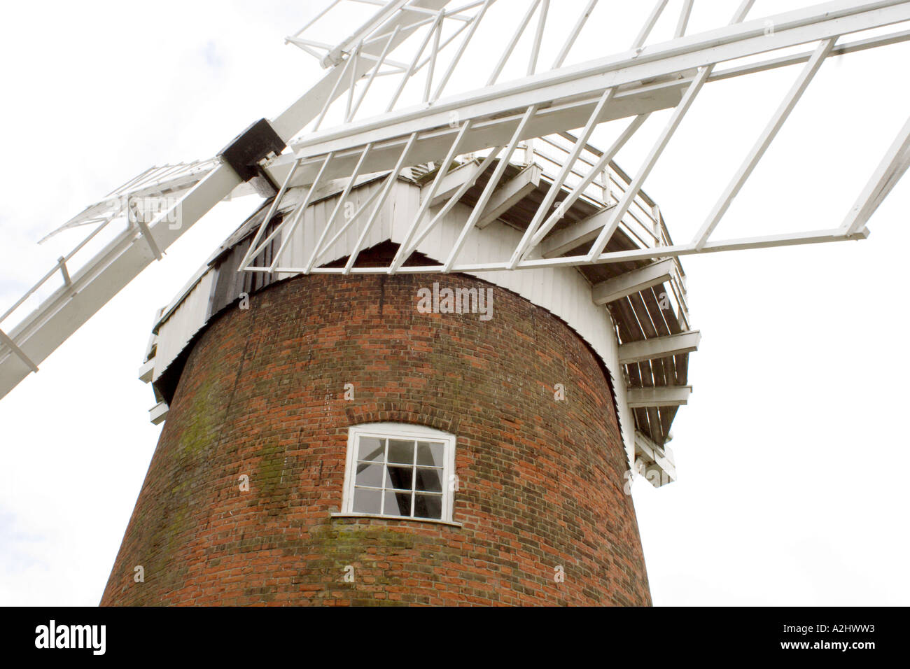 Windpump at Horsey Mere, a tower drainage mill, Norfolk, UK Stock Photo ...