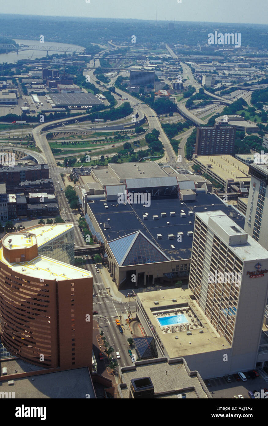 Aerial view downtown cincinnati ohio hi-res stock photography and ...