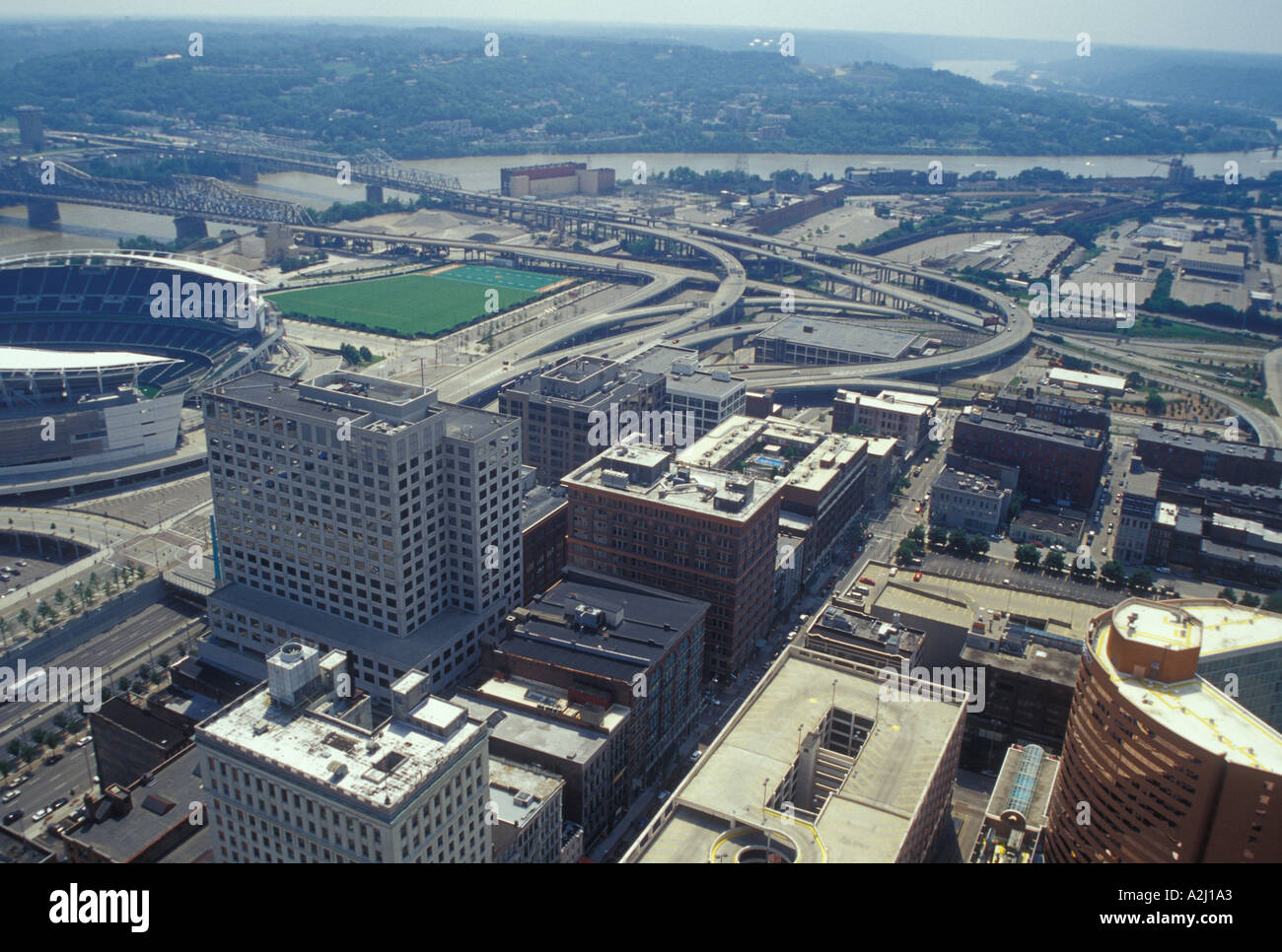 Aerial view downtown cincinnati ohio hi-res stock photography and ...