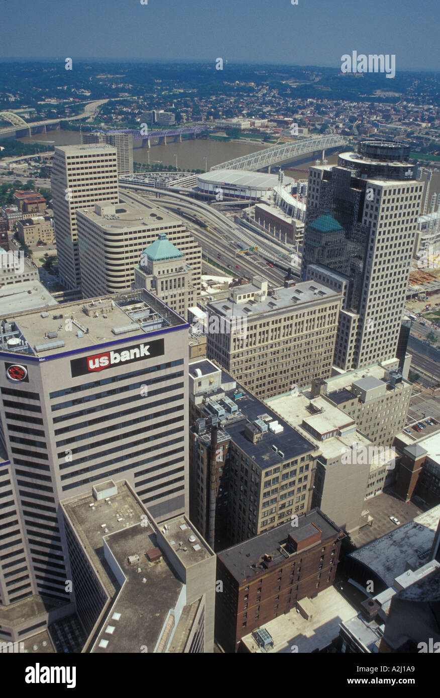 Aerial view downtown cincinnati ohio hi-res stock photography and ...