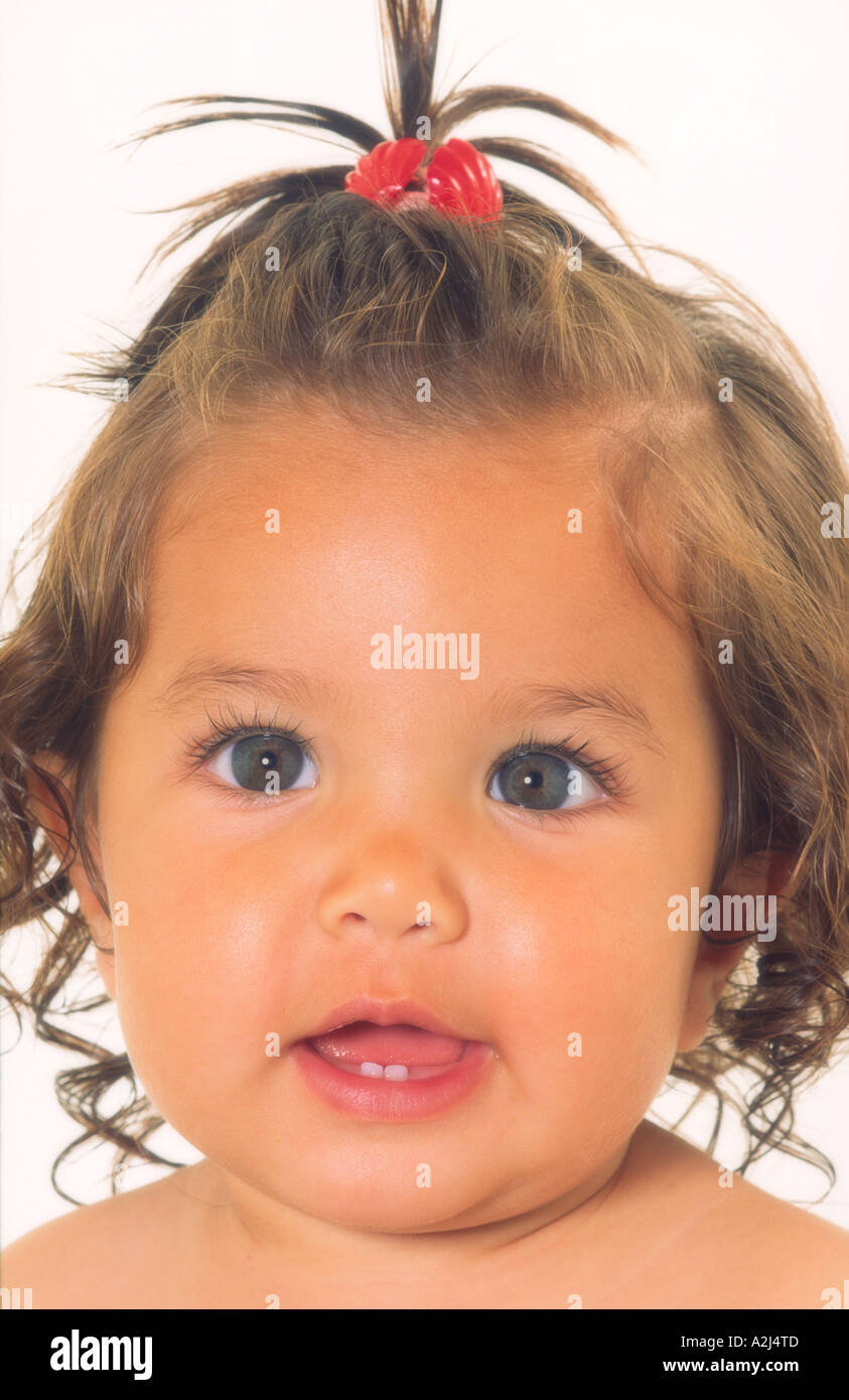 Portrait of Young Baby Girl UK Stock Photo - Alamy