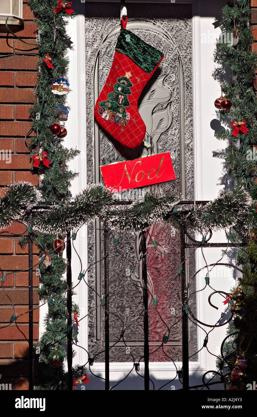 Canadian door / entrance, Quebec - Canada Stock Photo - Alamy