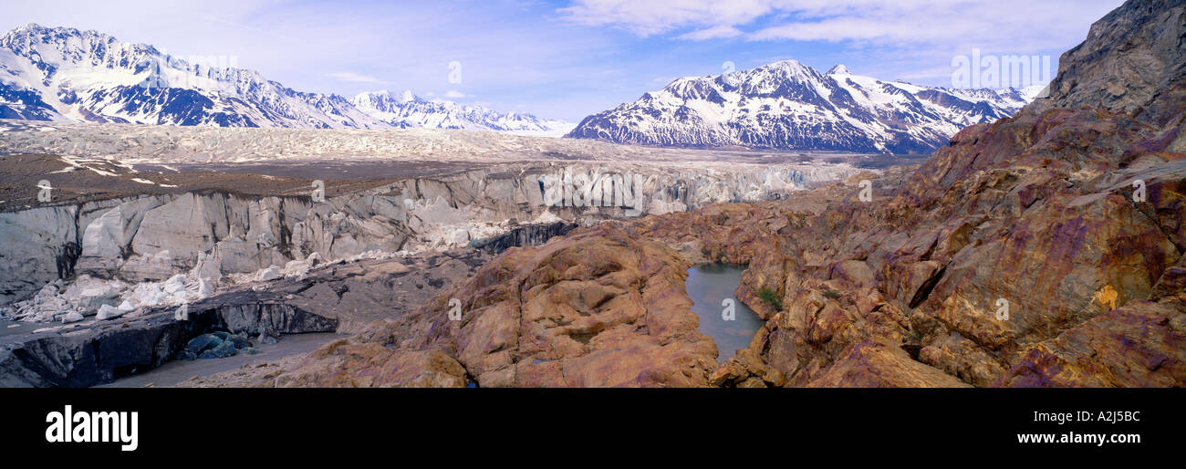 Ice field and glaciers in Wrangell St Elias National Part Alaska Stock ...