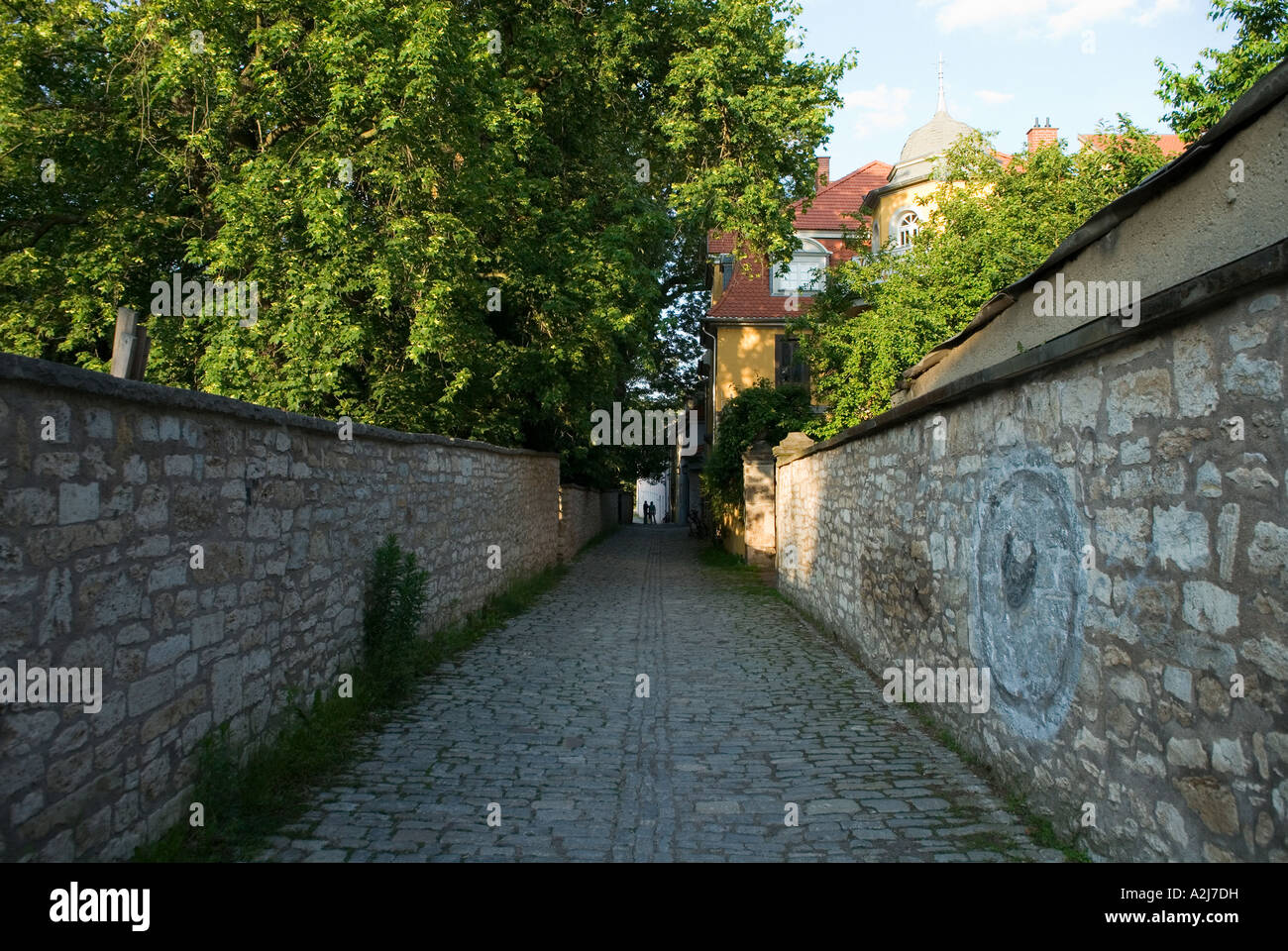 Alley in Weimar, Germany Stock Photo - Alamy
